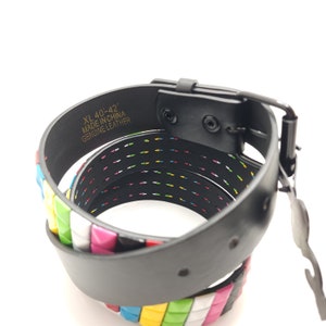 Multi-color Studded Belt Punk - Etsy