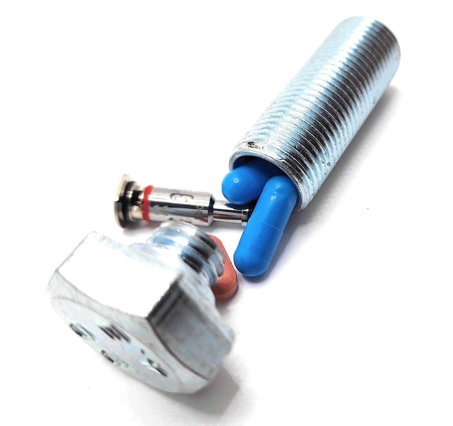 Bolt Diversion Safe Stash chrome Hidden Compartment Pill Safe - Etsy