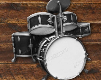 Belt Buckle Drum Set Drums Drummer Rock Music Instrument Band Drumset ...