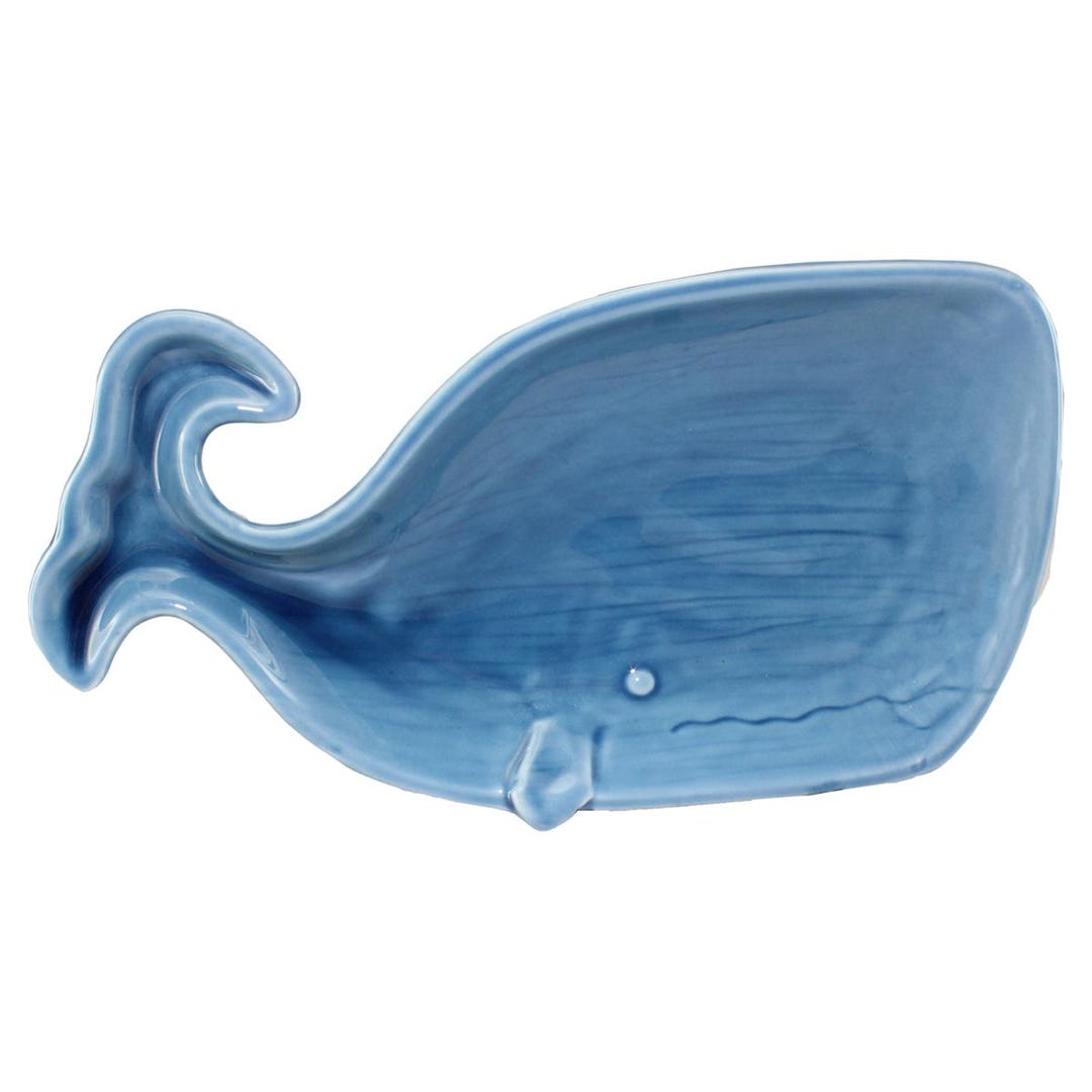 Lake Blue Whale Plate – 8.75" Ceramic Coastal Tray | Ocean Decor, Beach ...