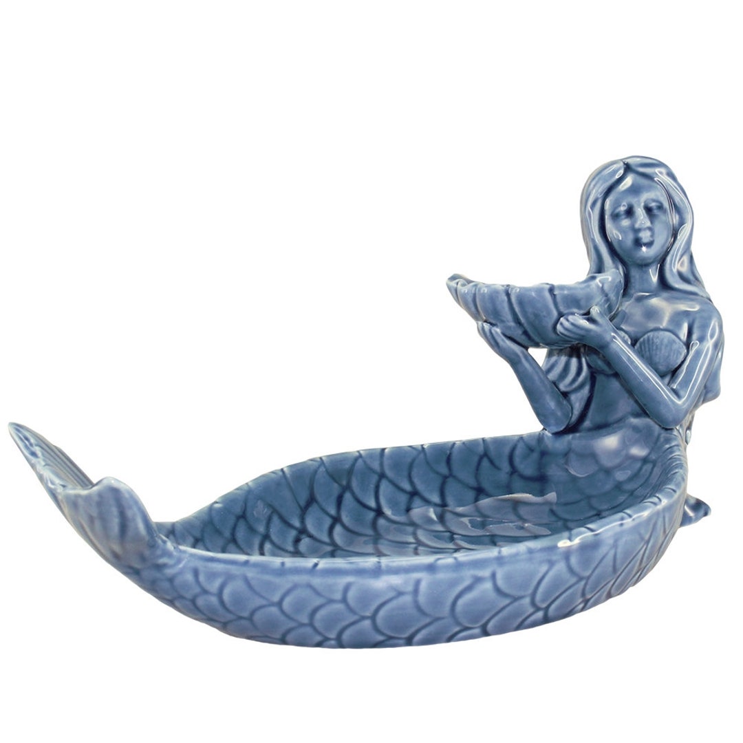 Ocean Blue Mermaid Dish, Mermaid Bowl for Candy, Nuts, Jewelry. for ...