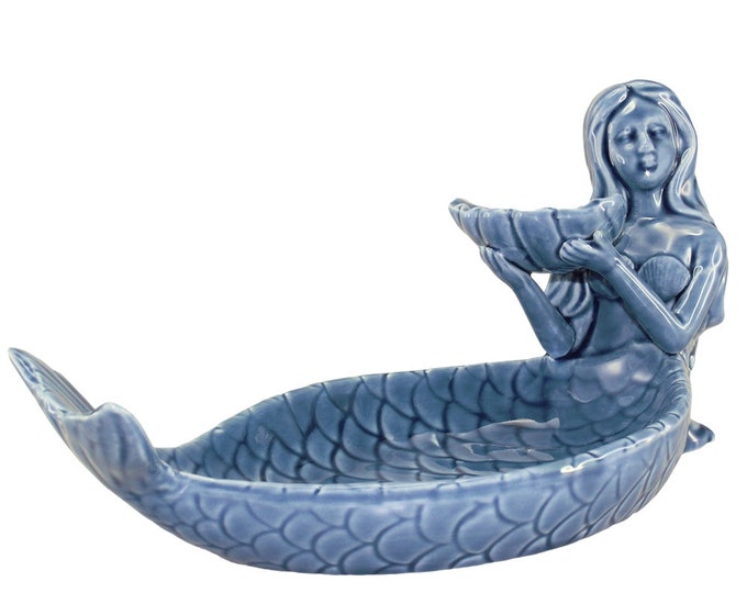 Ocean Blue Mermaid Dish, Mermaid Bowl for Candy, Nuts, Jewelry. for ...