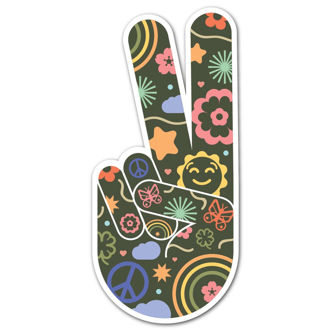 Peace Sign Stickers / Waterproof Vinyl Decal. Fun Stickers That Can Go ...