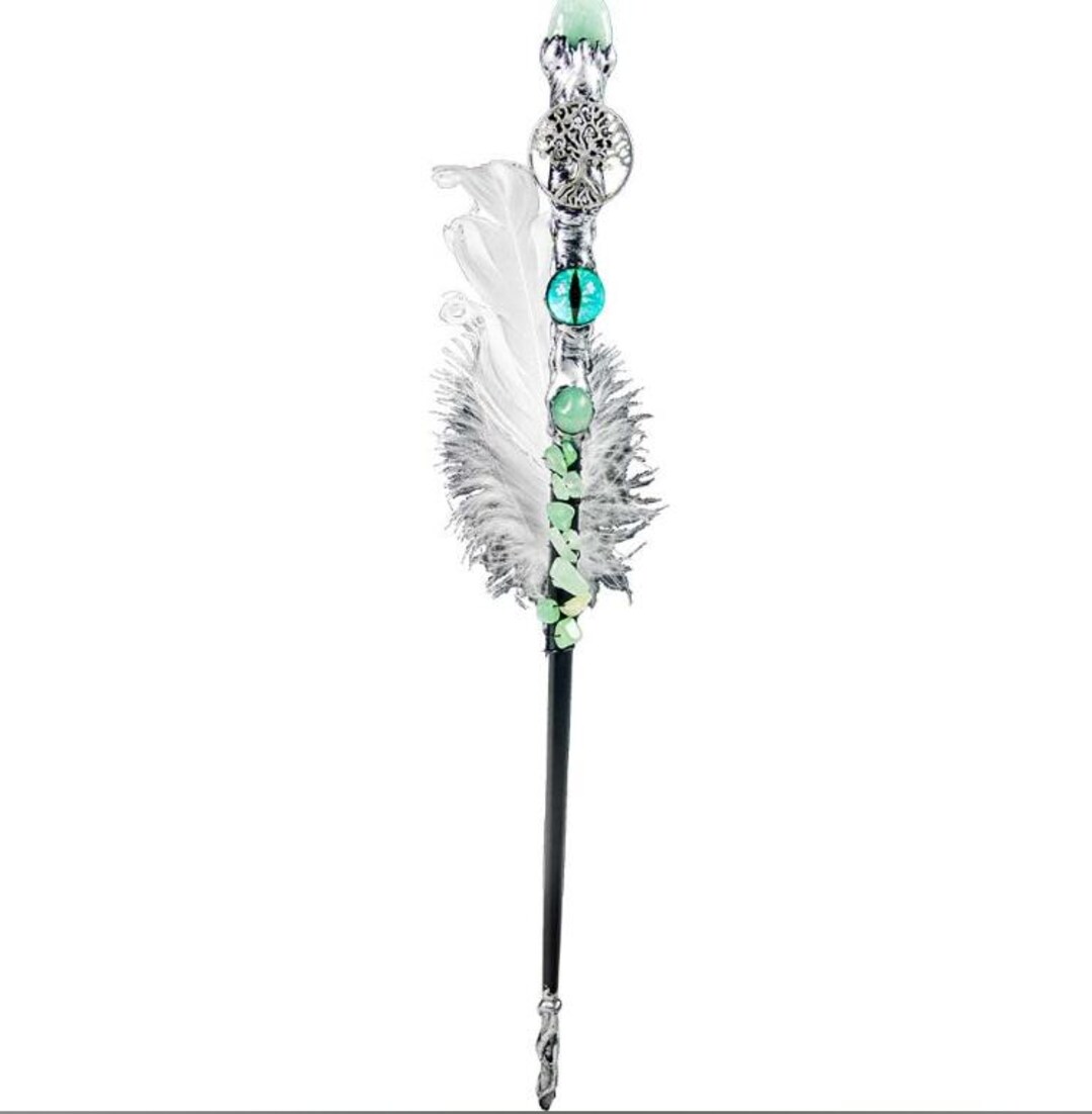 Blue Dragon Eye Magic Wand With Green Aventurine, Tree of Life and ...