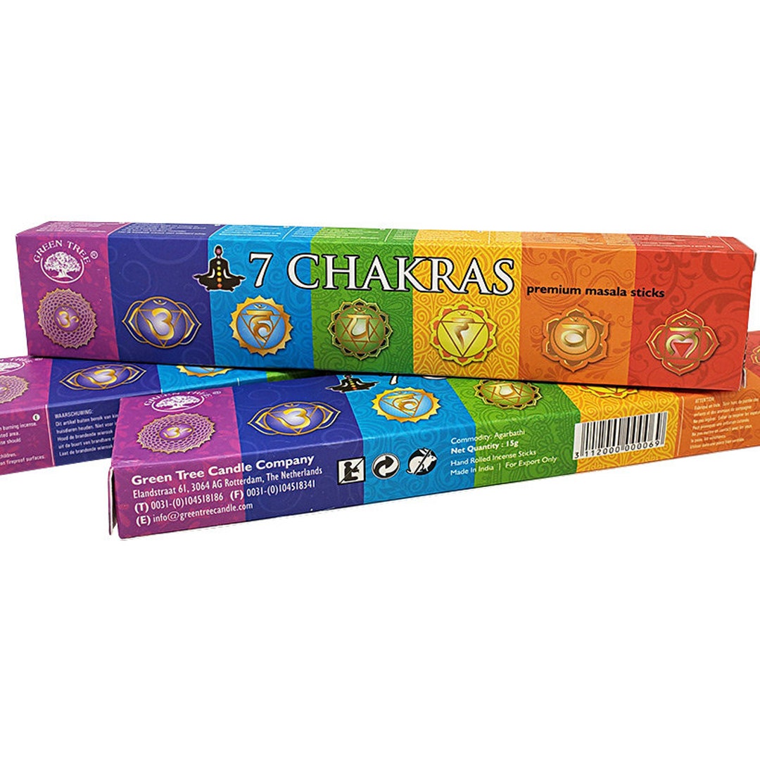 Green Tree 7 CHAKRAS Incense Sticks, Premium Masala Incense Sticks for ...