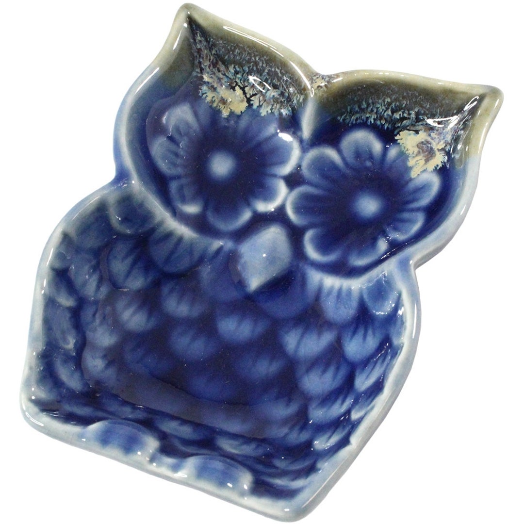 Set of 6 or 12 Glazed Mini Owl Dishes for Condiments, Dipping Sauces ...