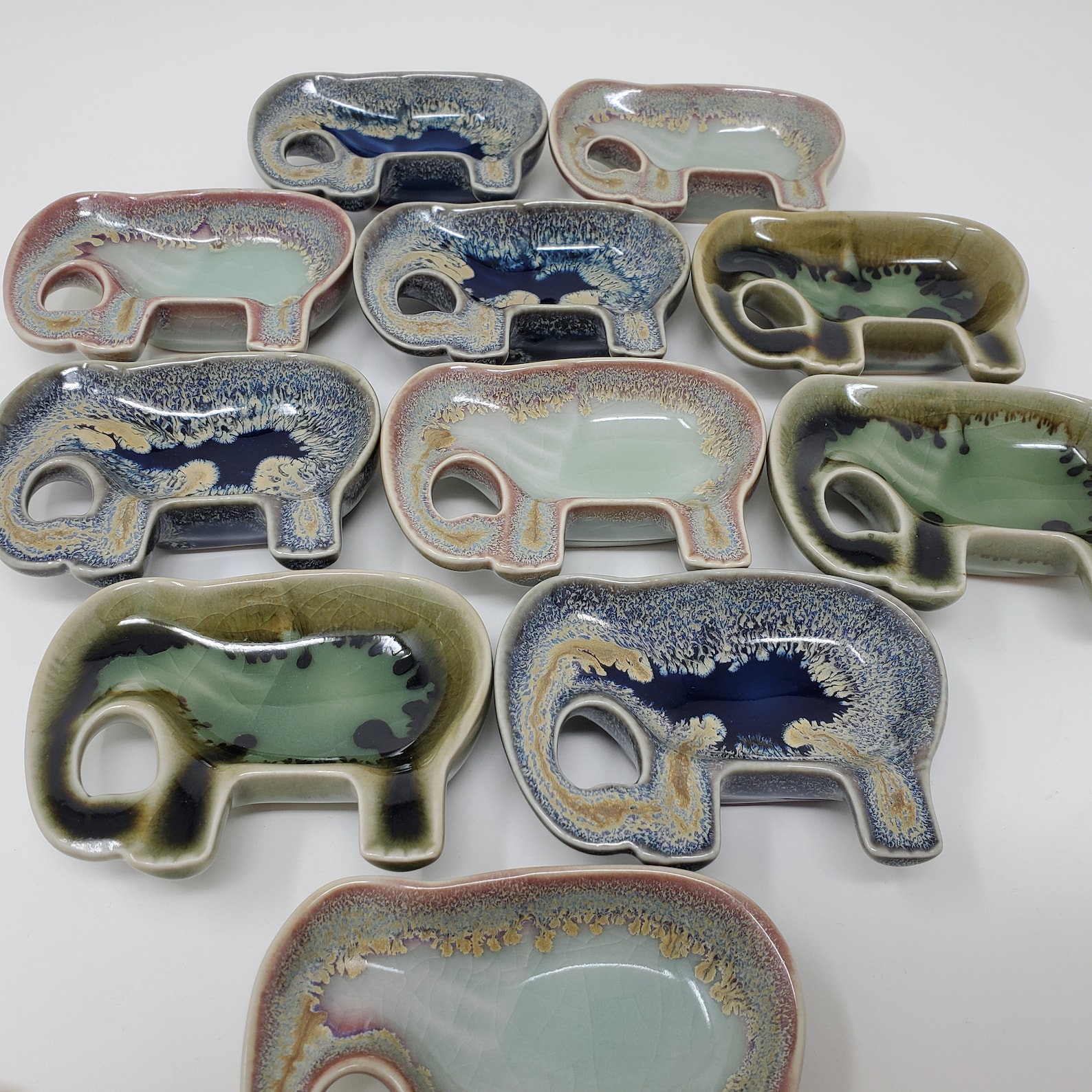 Single Glazed Mini Elephant Dish for Condiments Dipping | Etsy