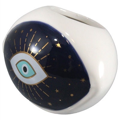 Ceramic Evil Eye Protection Pot | Etsy