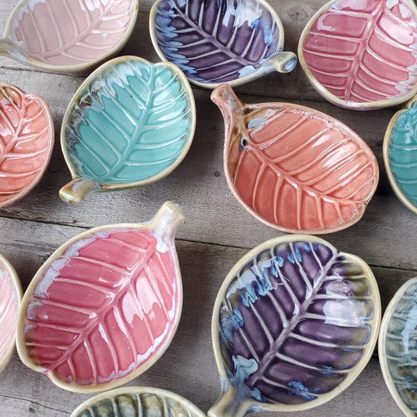 Tiny Leaf Dishes - Etsy