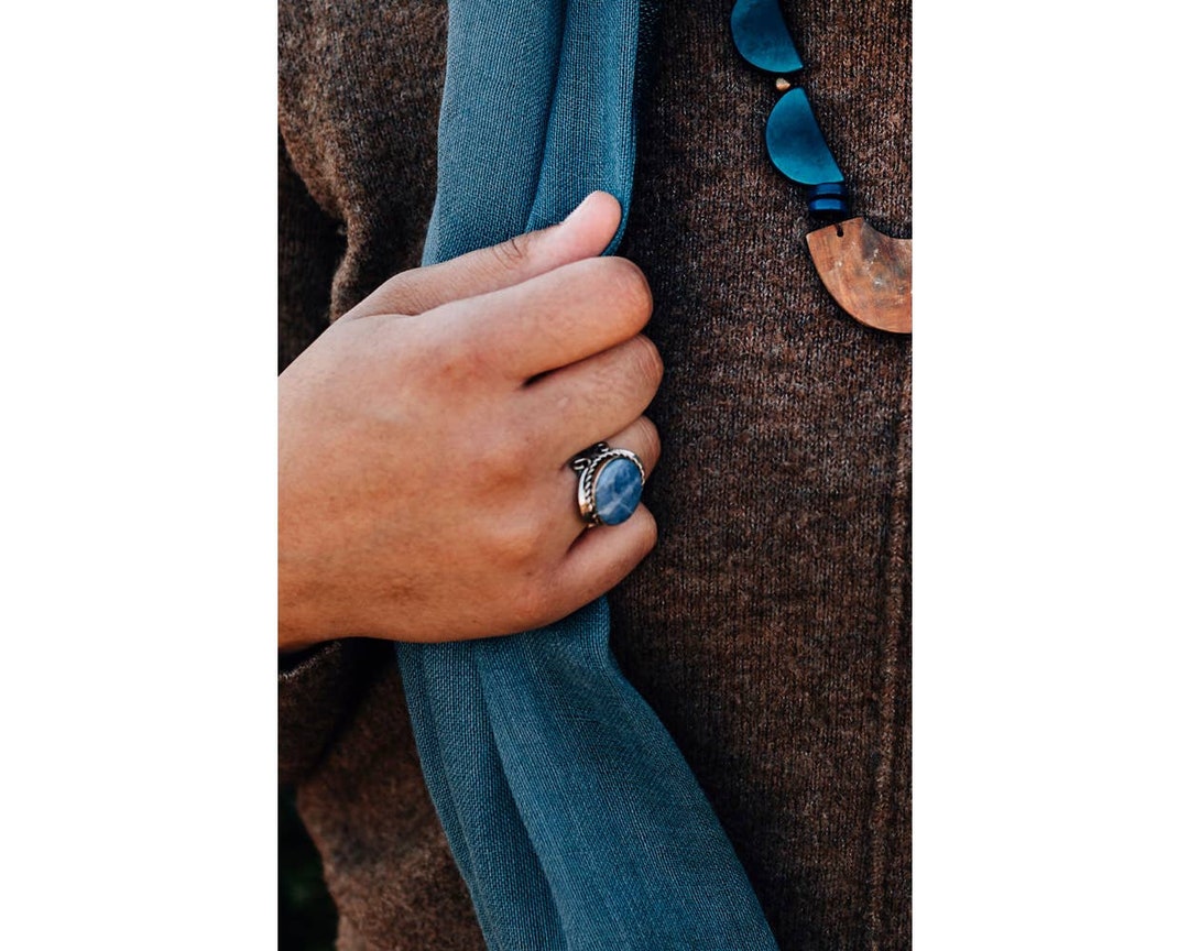 Sodalite Ring, Adjustable Sodalite Ring, Mindfulness Gift, Spiritual ...