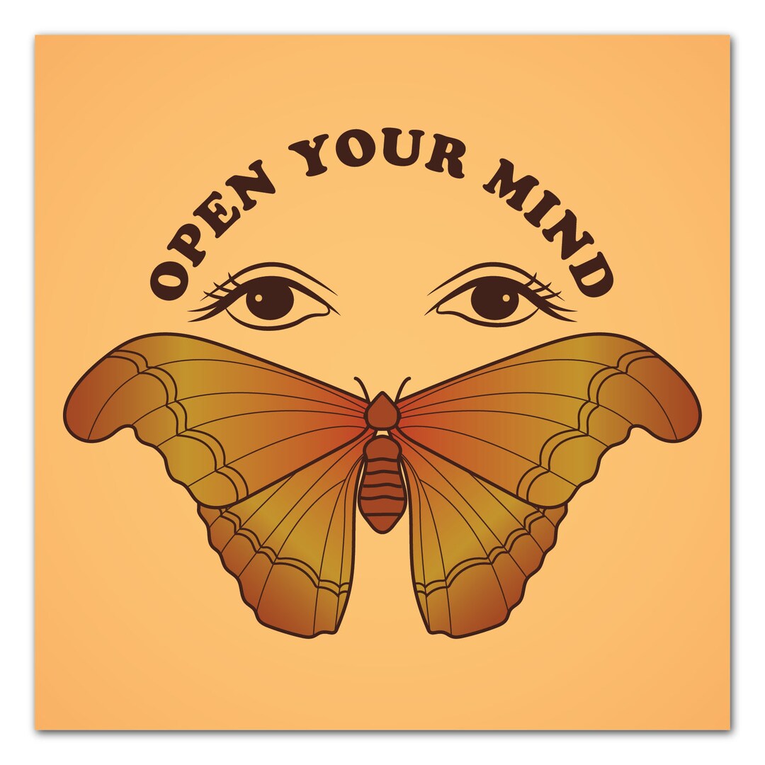 Open Your Mind Butterfly Third Eye Sticker / Waterproof Vinyl Decal ...