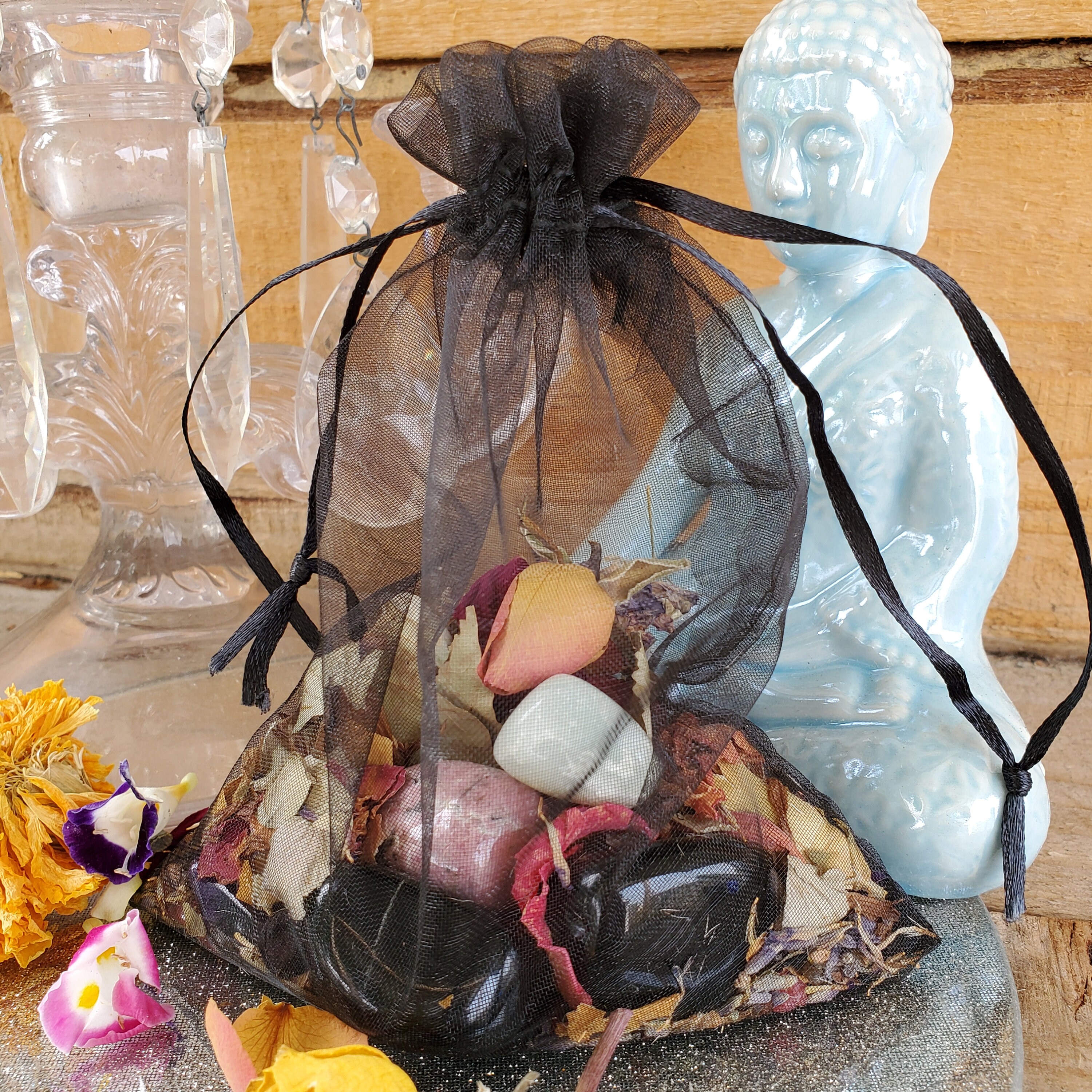 Amethyst Tumbled Stones With Smudging Herbs, Choose How Many Pieces ...