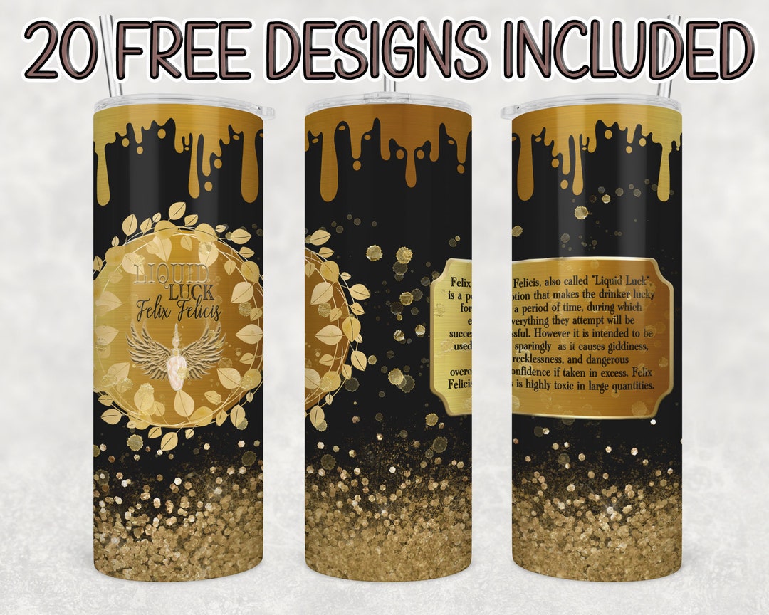 Liquid Luck Potion Wizard Magical Trendy Design 20oz Skinny Tumbler ...