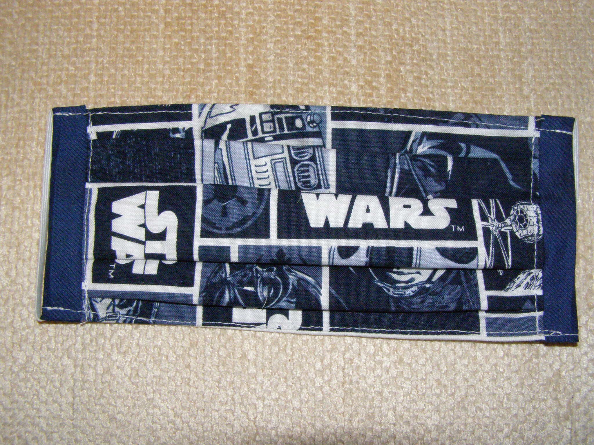 Face Mask Child size STAR WARS R2-D2 Print fabric Reversible | Etsy