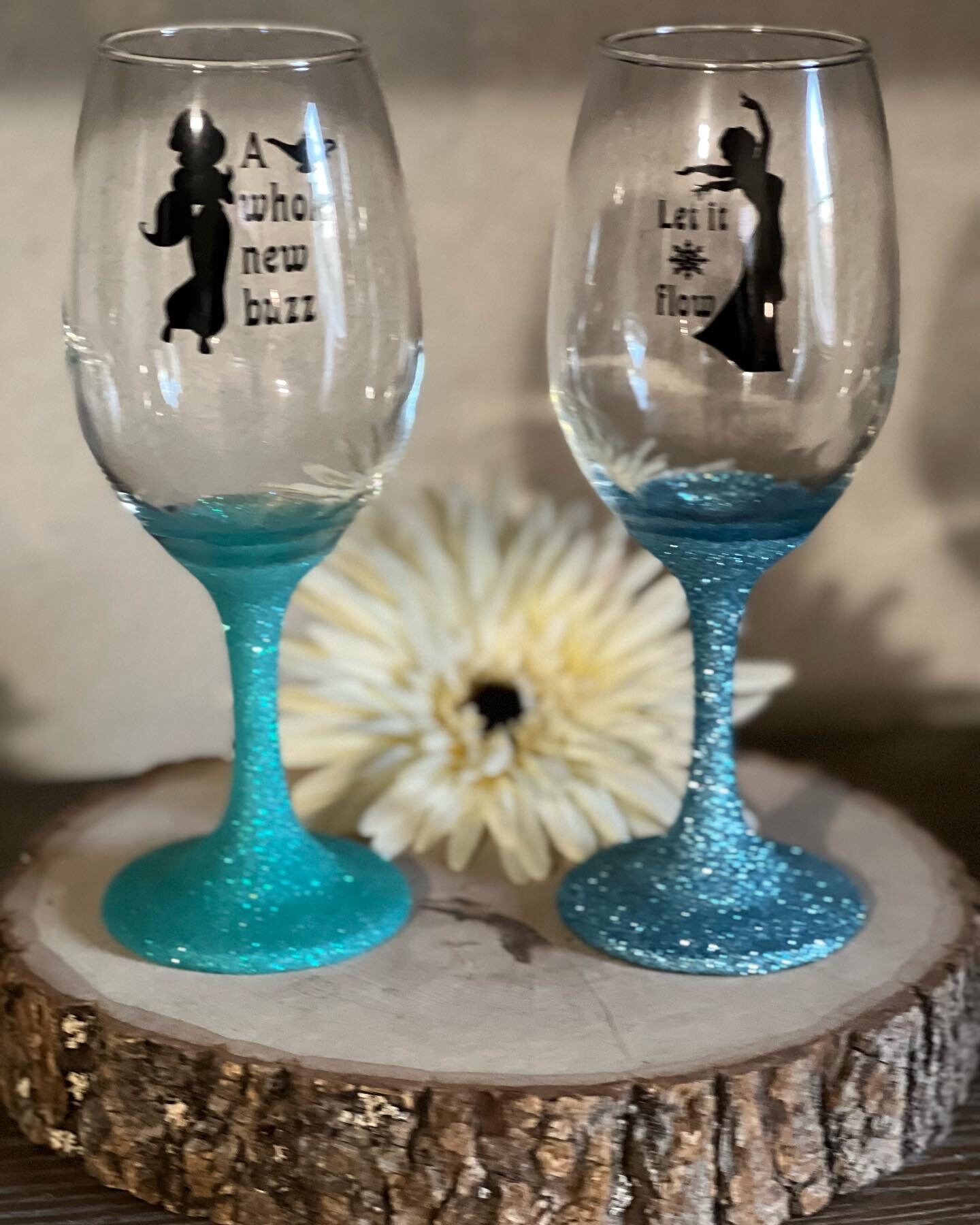 Princess Wine Glass Disney - Etsy
