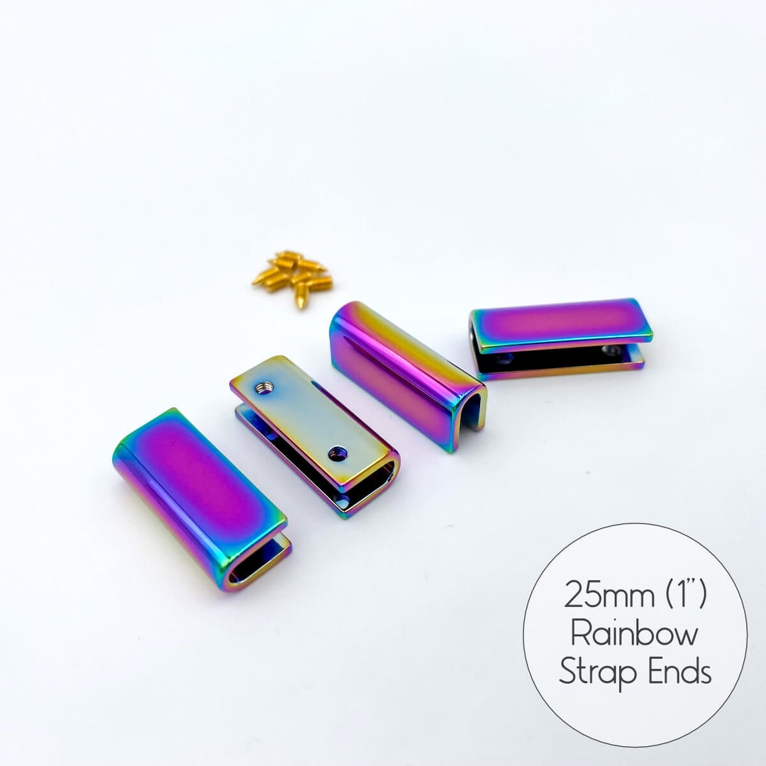 Rounded Strap Ends 1 25mm Bag Making Rainbow - Etsy UK