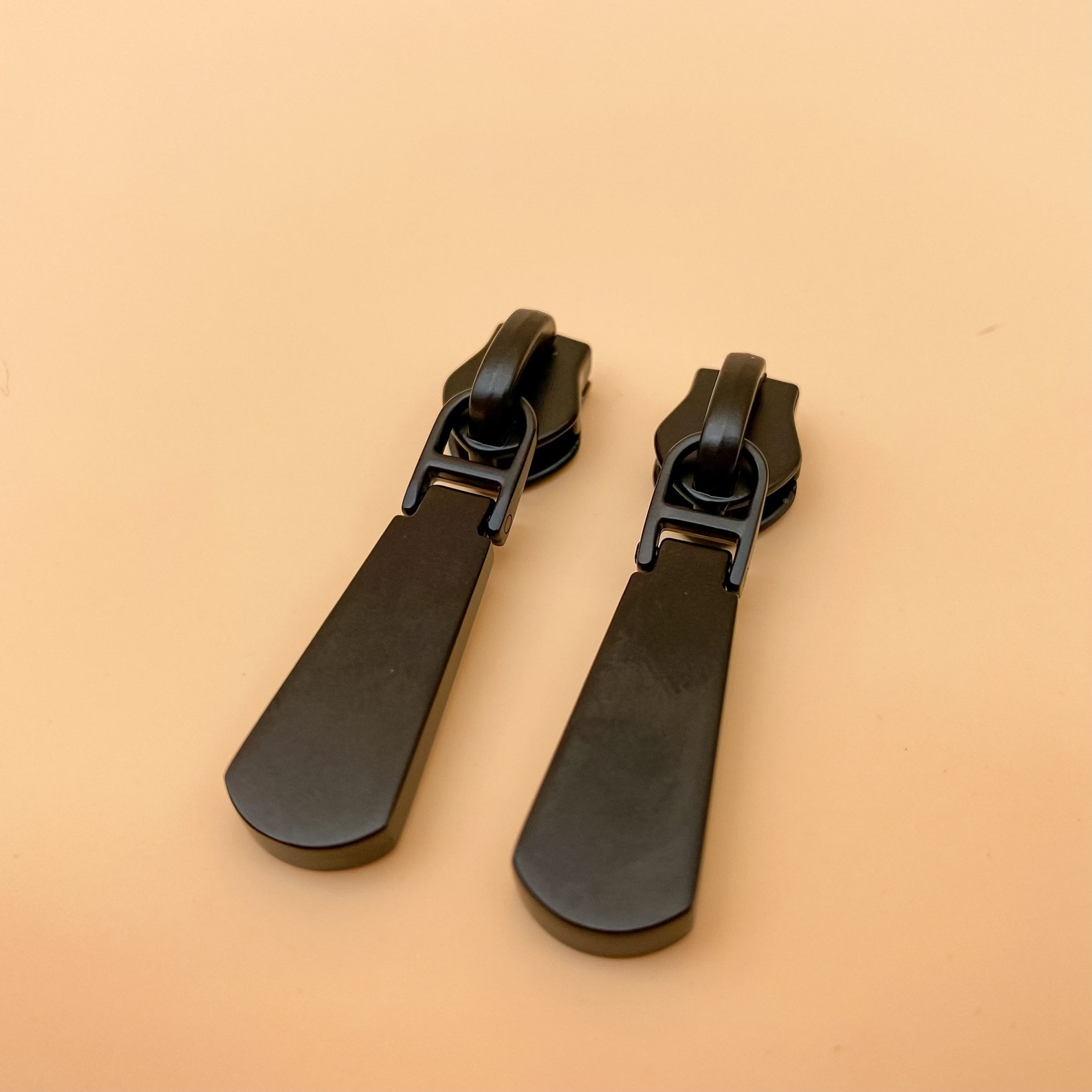 Luxury Matte Black No.5 Zipper Pulls pack of 2 | Etsy