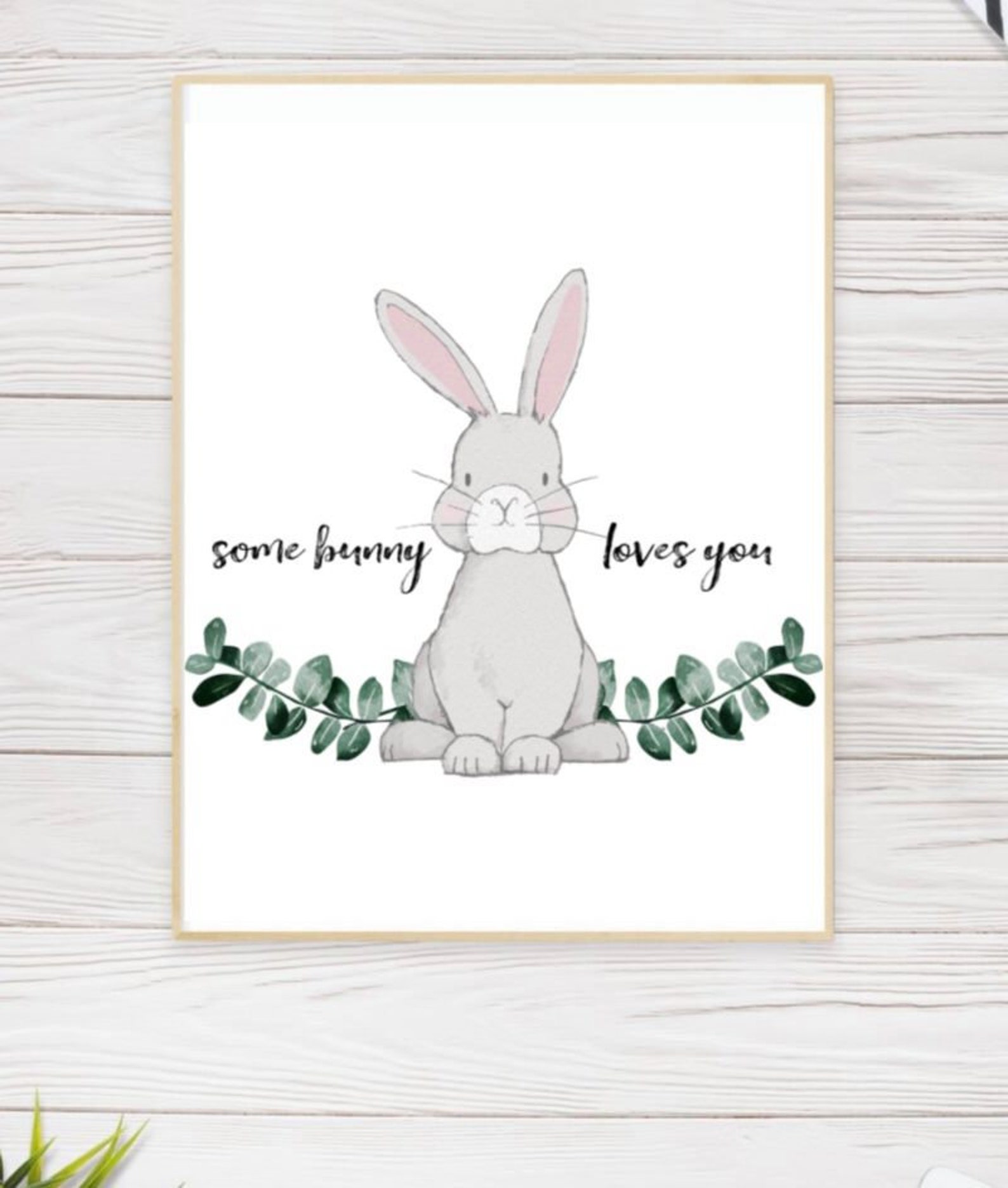 Some Bunny Loves You Art, Instant Download, Nursery Decor, Nursery Wall ...