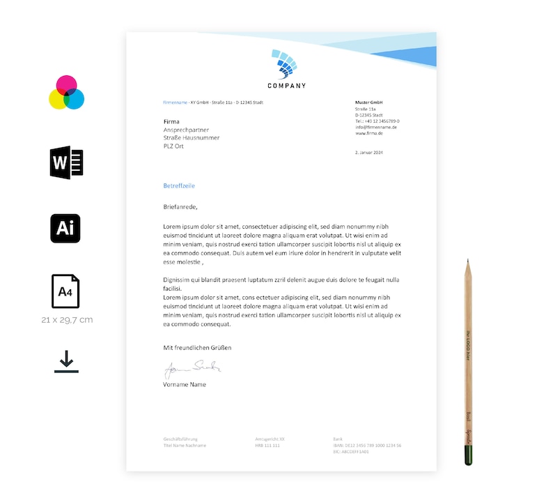 Business Letter Template, Letter Template Word | Business Template ...