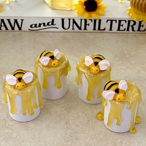 Fake Bee Honey Jars Bee Decor Fake Honey Bee Tiered Tray - Etsy