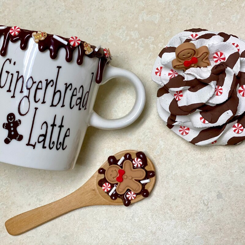Gingerbread Mug Topper - Etsy