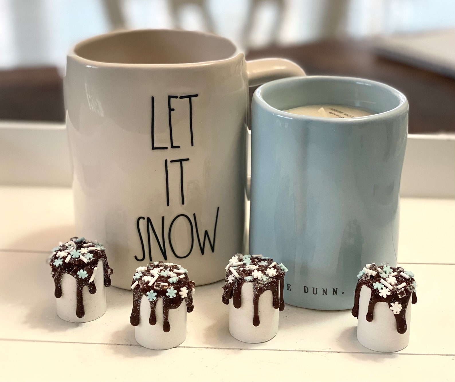 Set of 4 Icy Snowflake Marshmallows - Etsy