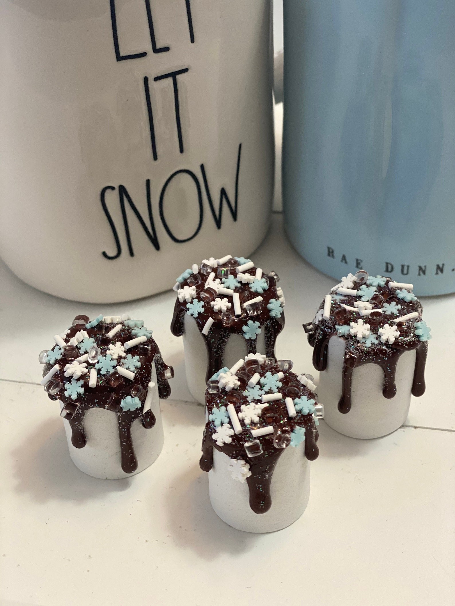 Set of 4 Icy Snowflake Marshmallows - Etsy