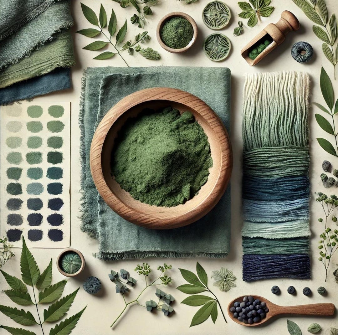 Green Indigo Dye Powder (100gr/3.5oz) | Indigofera Tinctoria, Low ...