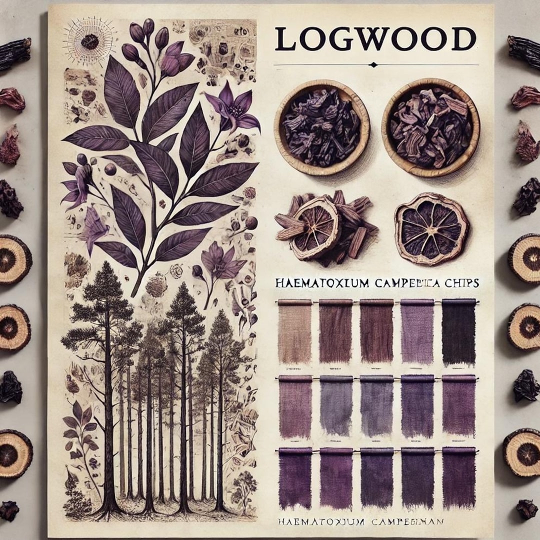 100gr/3.5oz Logwood CHIPS Campeche Purple, Blue and Black Natural Dye ...