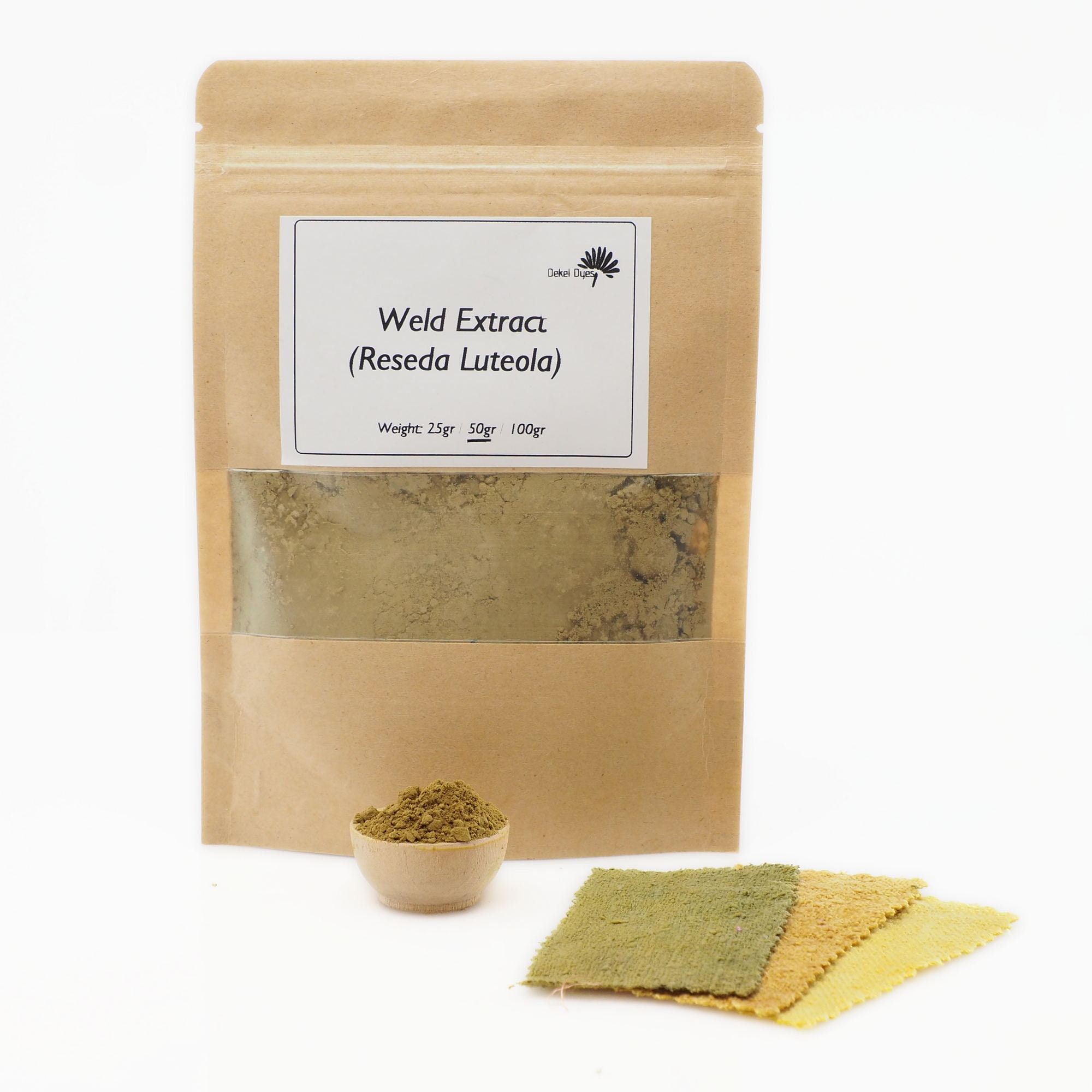 Weld reseda Luteola Yellow Natural Dye Powder for Yellow to Green ...