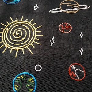 Solar System Embroidery Pattern: Beginner DIY Space Decor (PDF) - Etsy