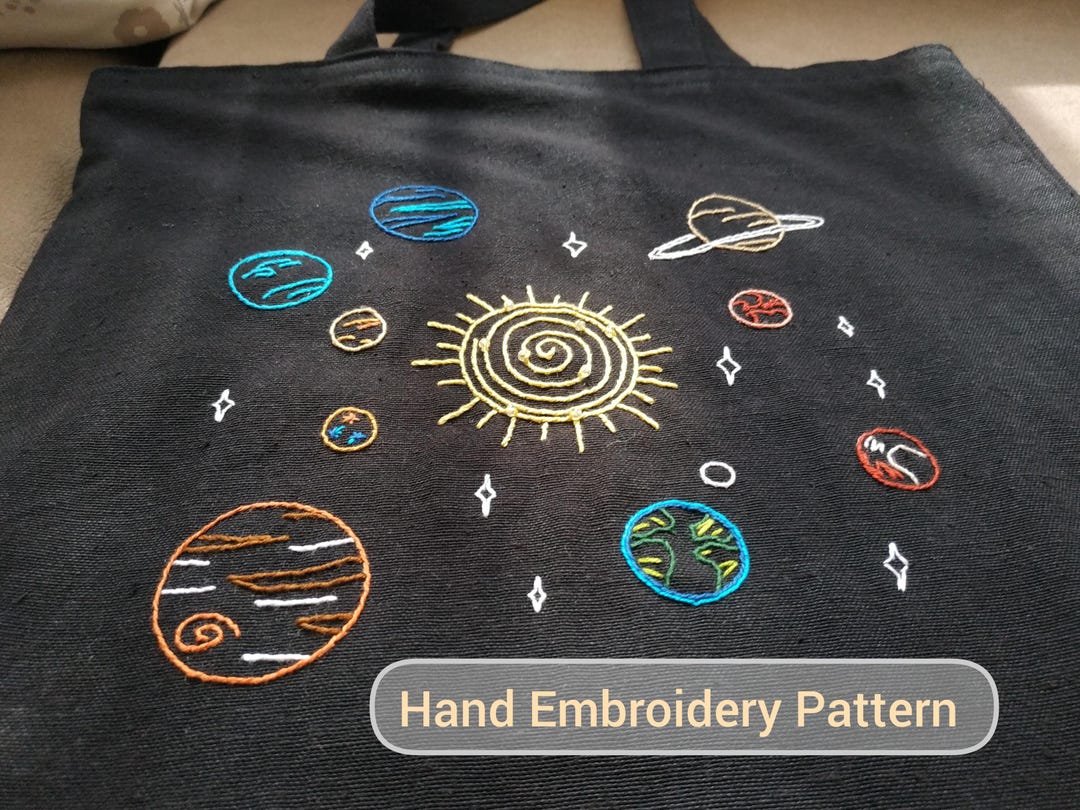 Solar System Embroidery Pattern: Beginner DIY Space Decor (PDF) - Etsy