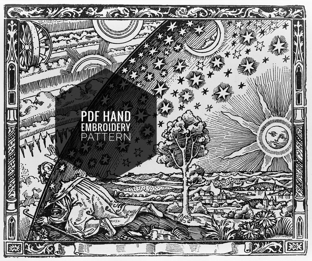 Flamming Engraving PDF Hand Embroidery Pattern / Simple Embroidery for ...