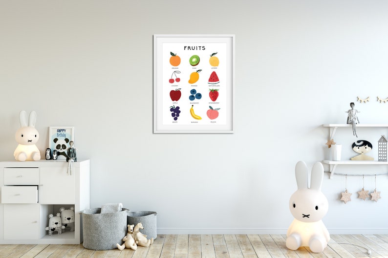 Fruits Printable, Montessori Poster, Homeschool Resources, Children's ...