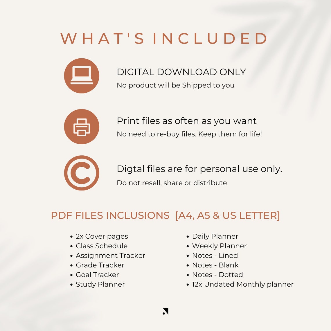 Academic Planner Printable Academic Diary Student Planner - Etsy Canada