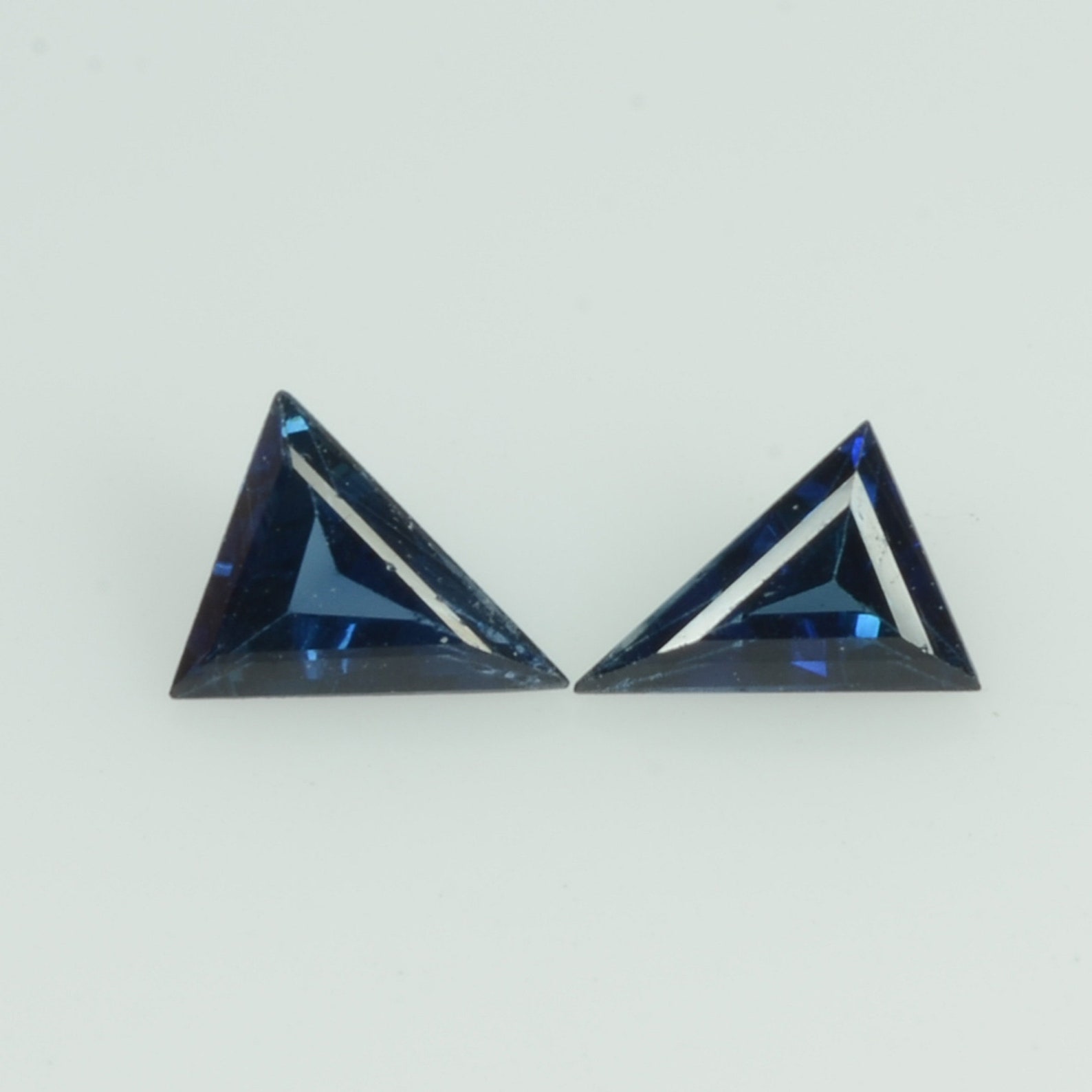 Natural Blue Sapphire Loose Gemstone Triangle Cut Pair - Etsy UK