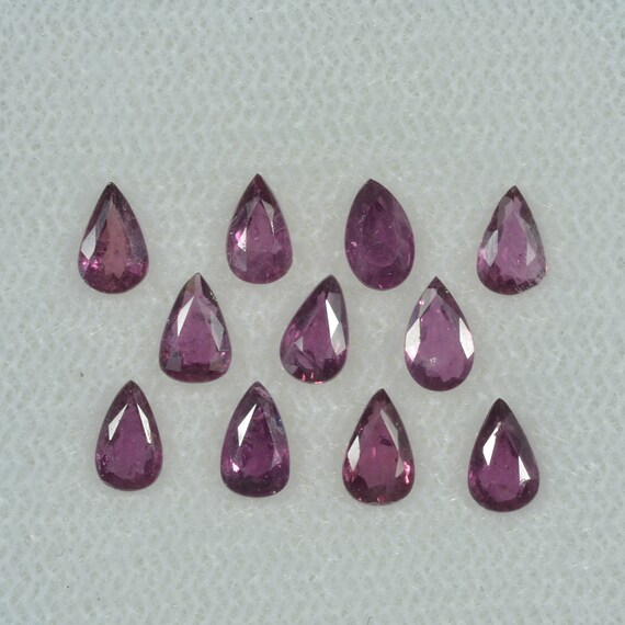 5x3 Mm Lot Natural Ruby Loose Gemstone Pear Cut - Etsy