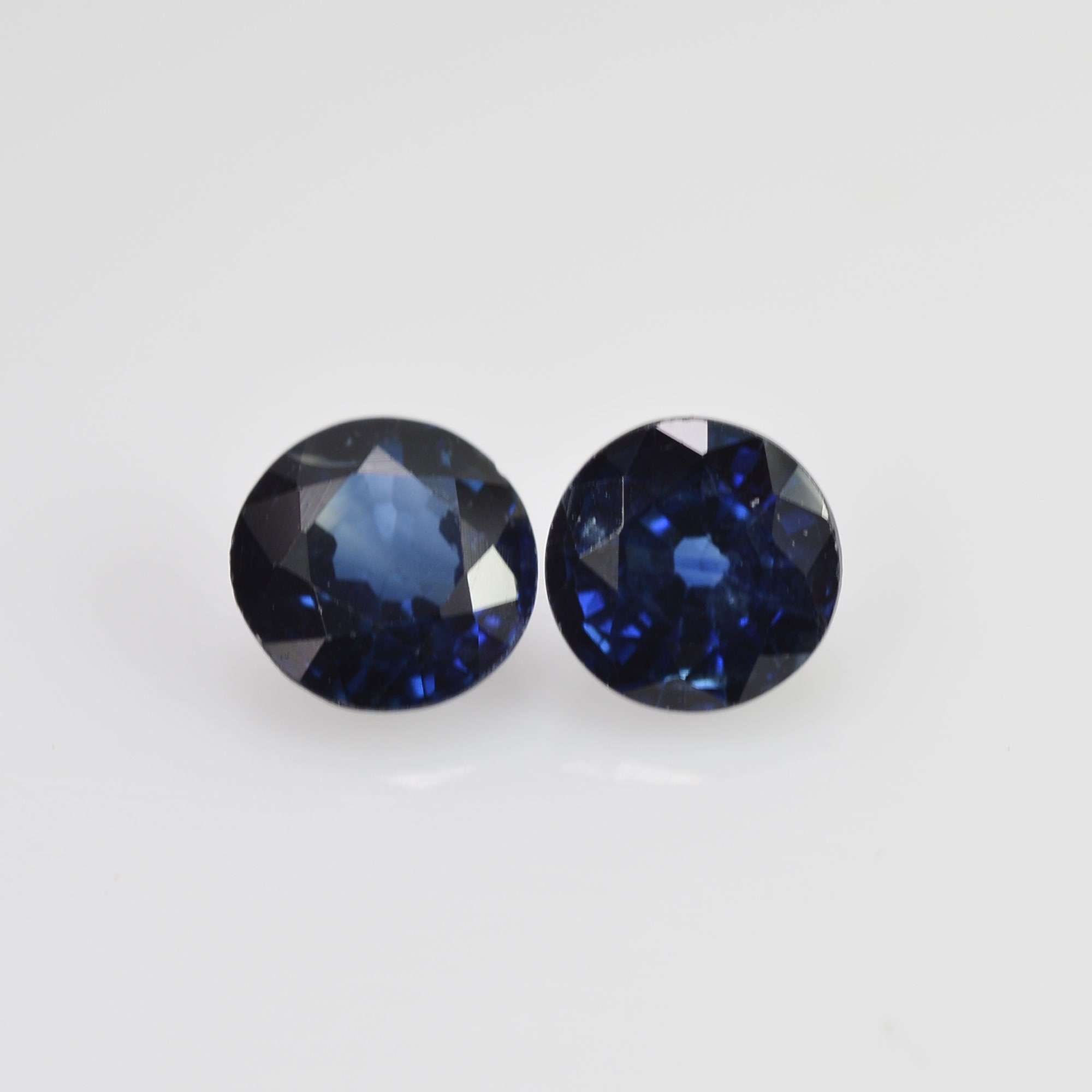 4.5 Mm Natural Blue Sapphire Loose Pair Gemstone Round Cut - Etsy