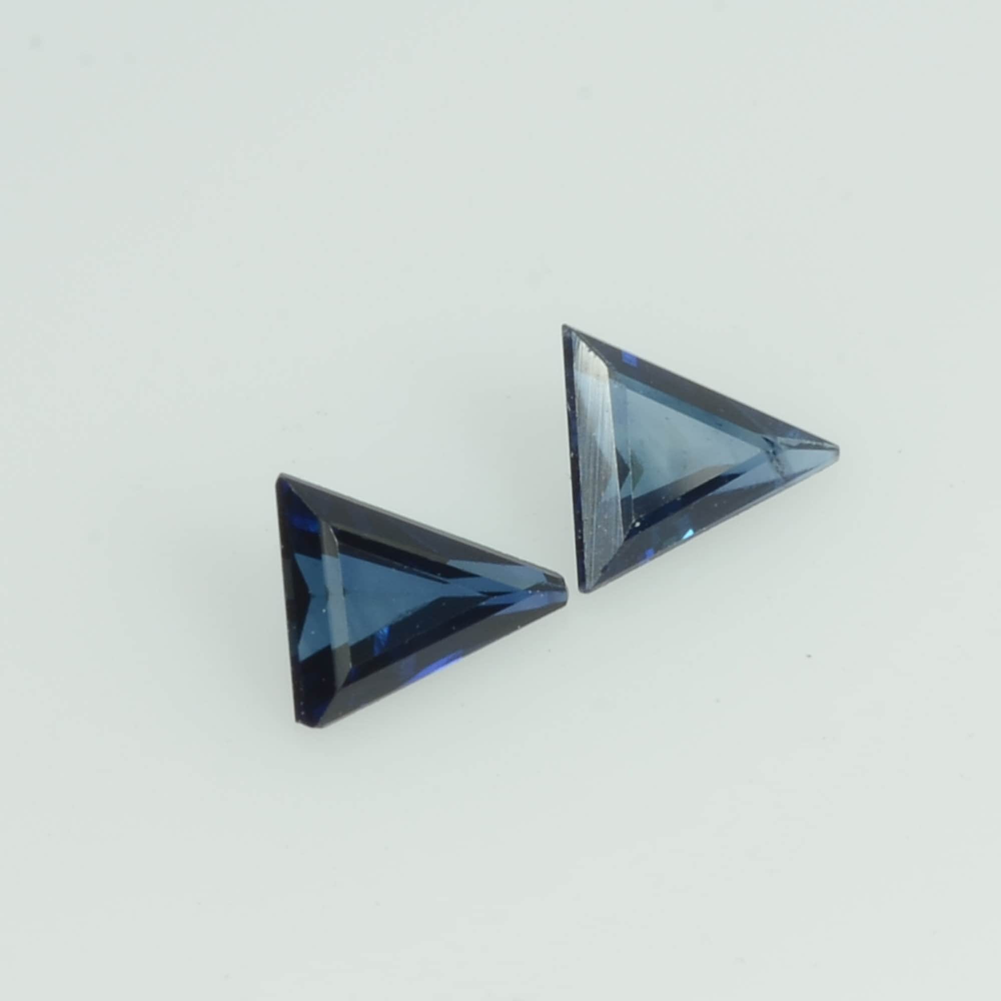 Natural Blue Sapphire Loose Gemstone Triangle Cut Pair - Etsy