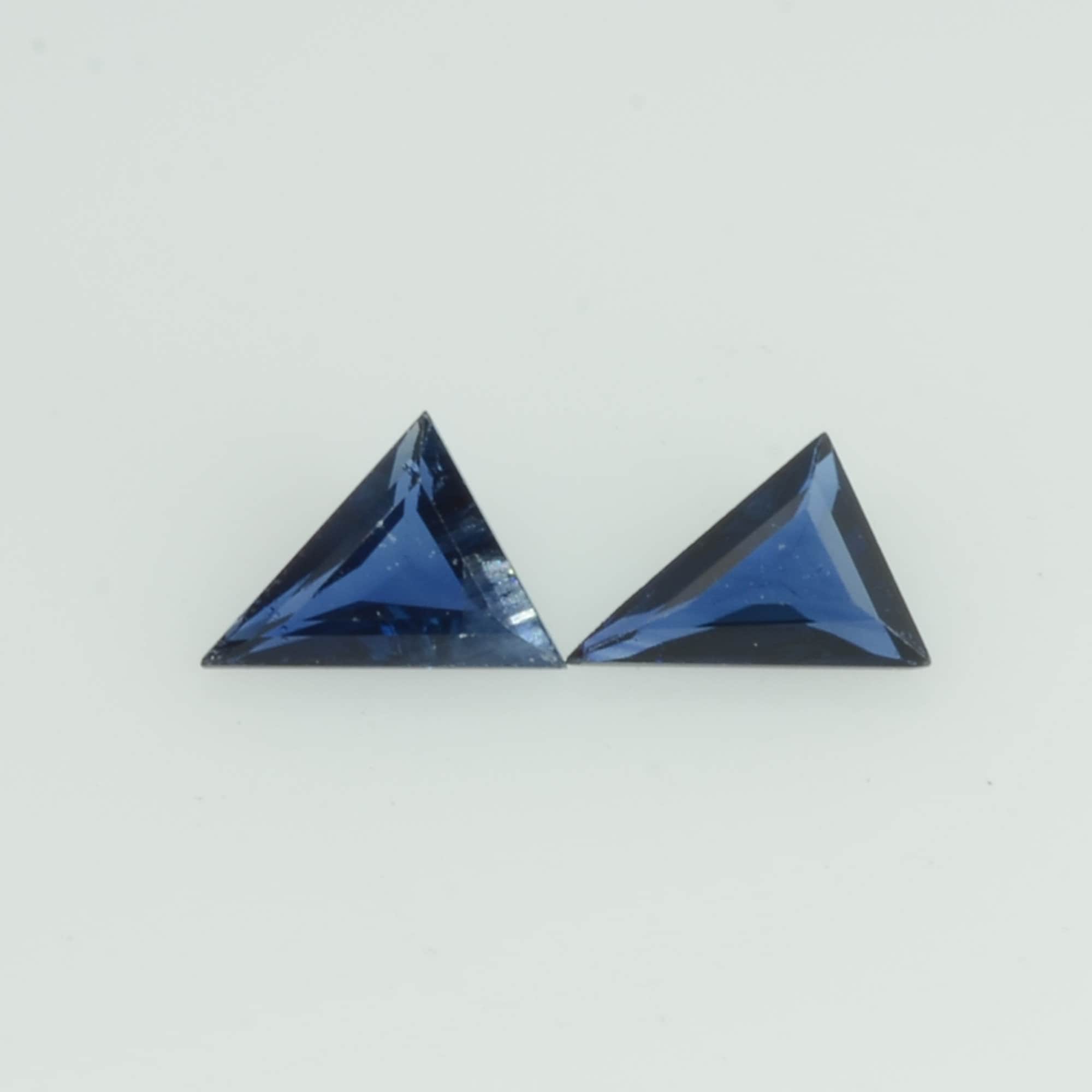 Natural Blue Sapphire Loose Gemstone Triangle Cut Pair - Etsy