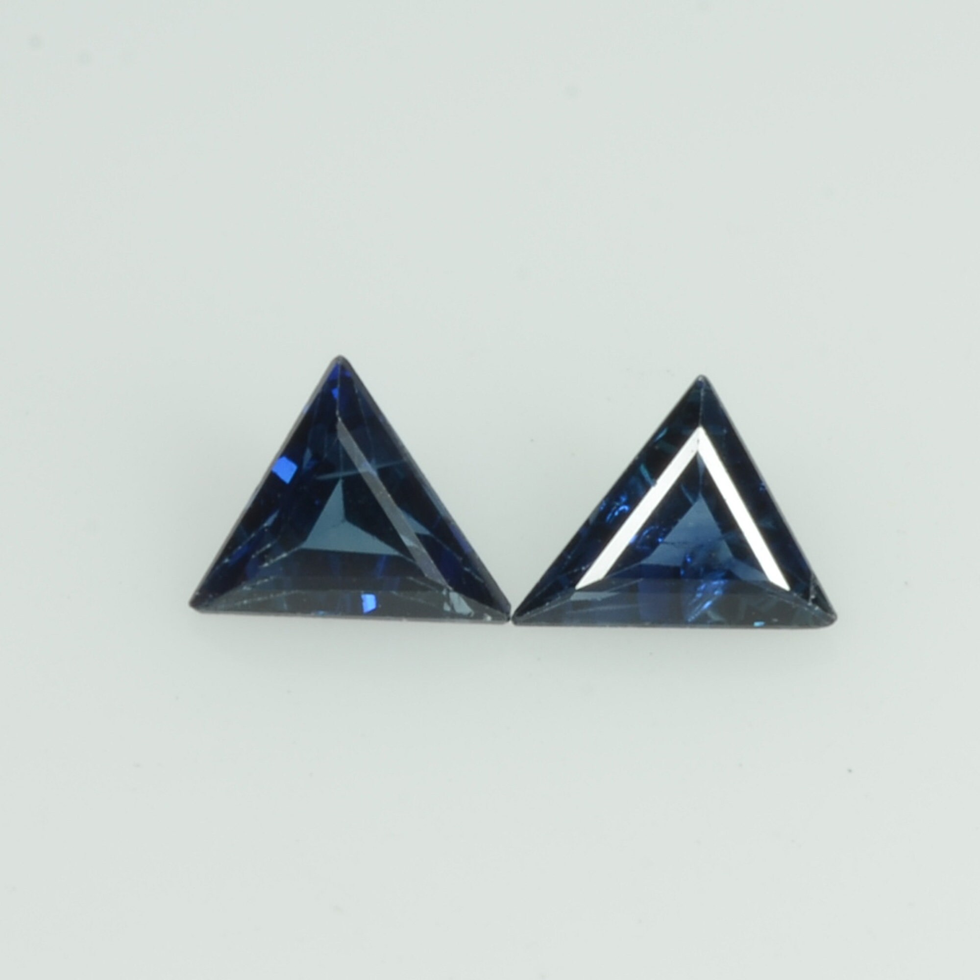 Natural Blue Sapphire Loose Gemstone Triangle Cut Pair - Etsy