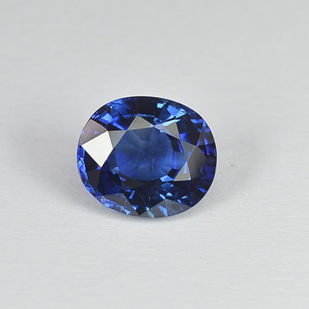 2.48 Cts Natural Blue Sapphire Loose Gemstone Oval Cut Certified - Etsy