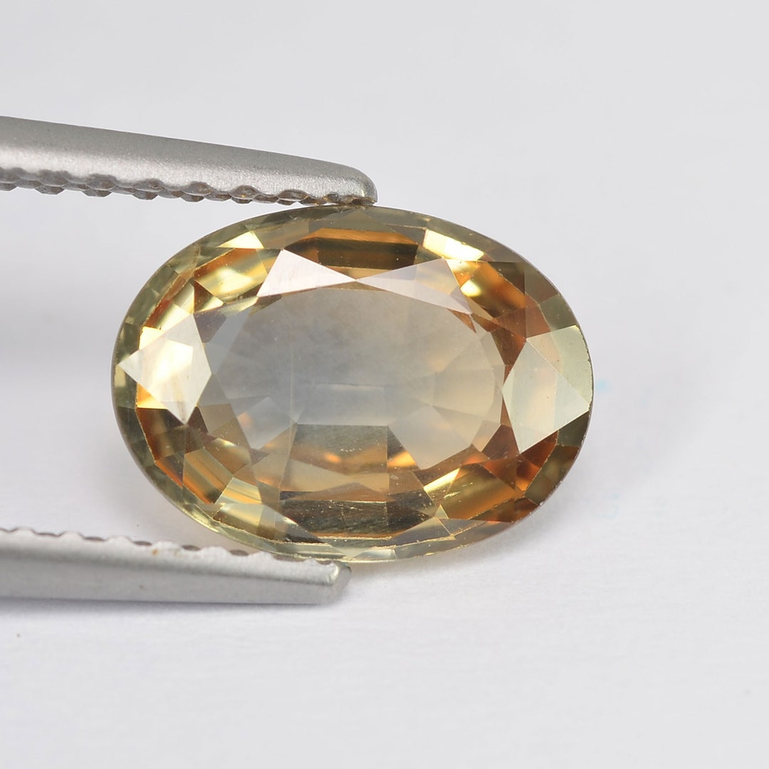 1.80 Cts Natural Bi-color Sapphire Loose Gemstone Oval Cut - Etsy