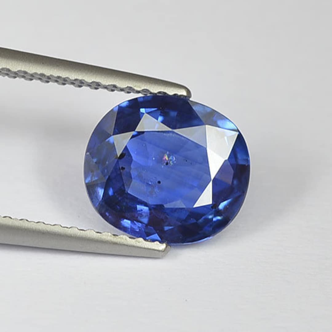 1.92 Cts Natural Blue Sapphire Loose Gemstone Oval Cut Certified - Etsy