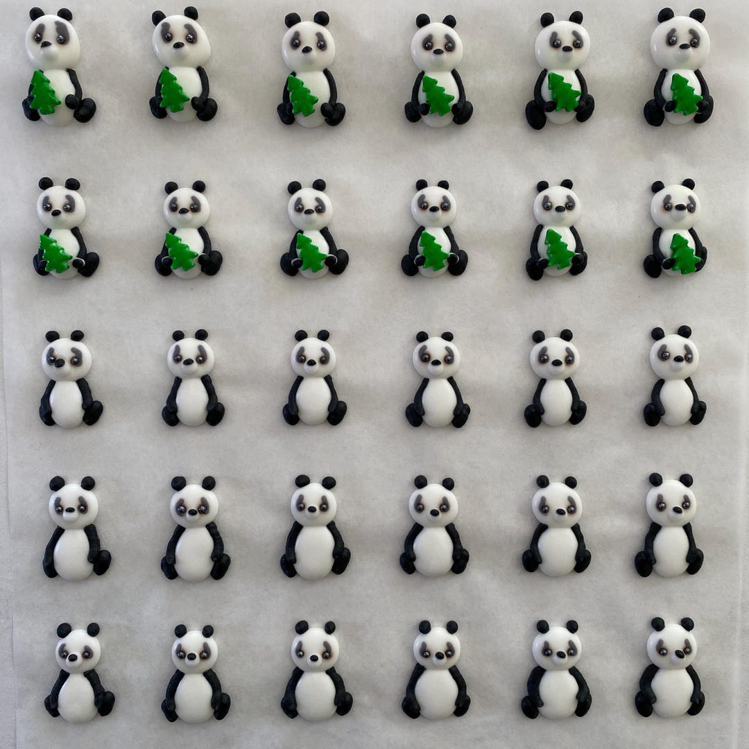 SIX Pandas With or Without a Tree - Etsy