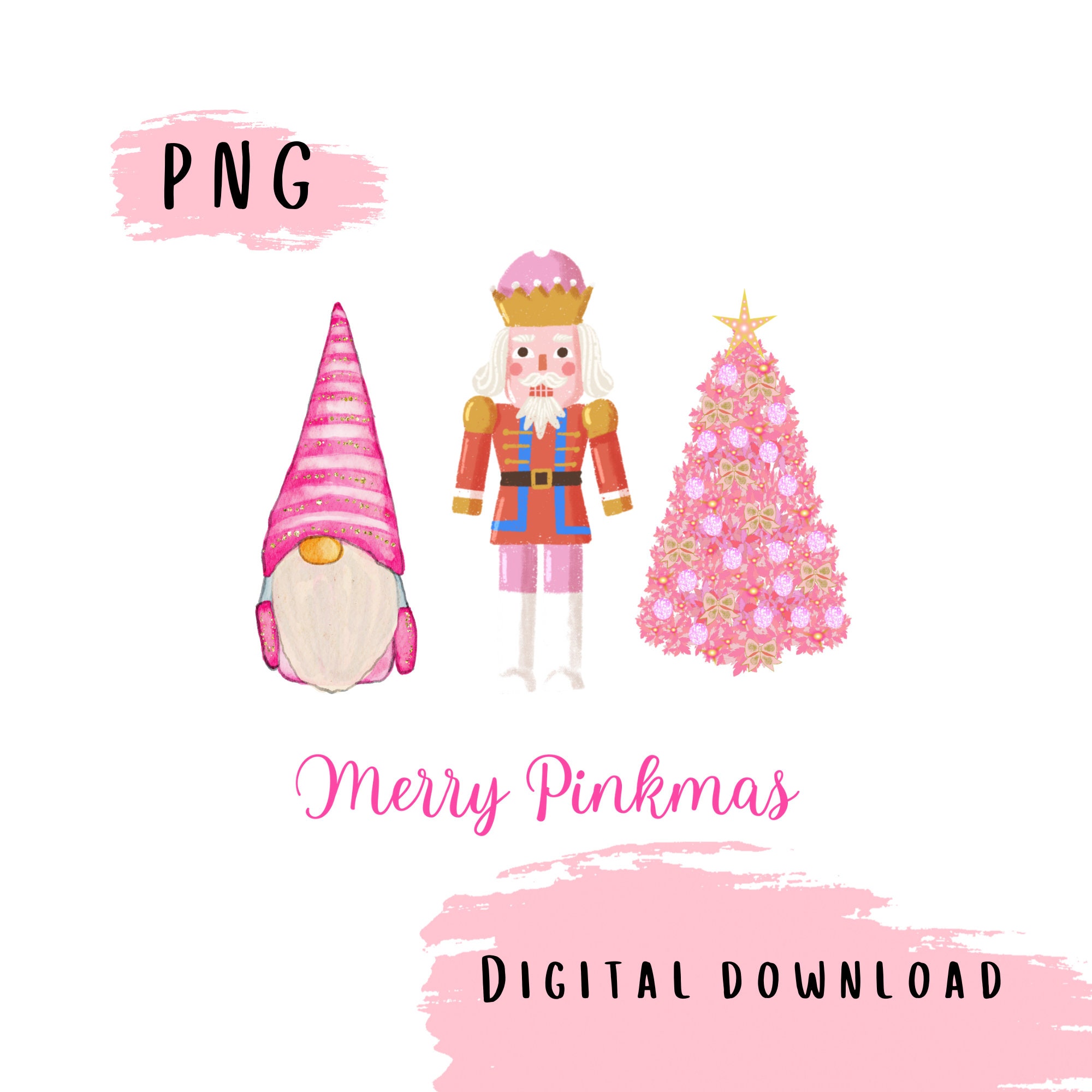 Coquette Christmas PNG Pink, Digital Download, Pinkmas Nutracker PNG ...