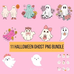 Halloween PNG Ghost Bundle, Ghost Clipart, Halloween PNG Files, Digital ...