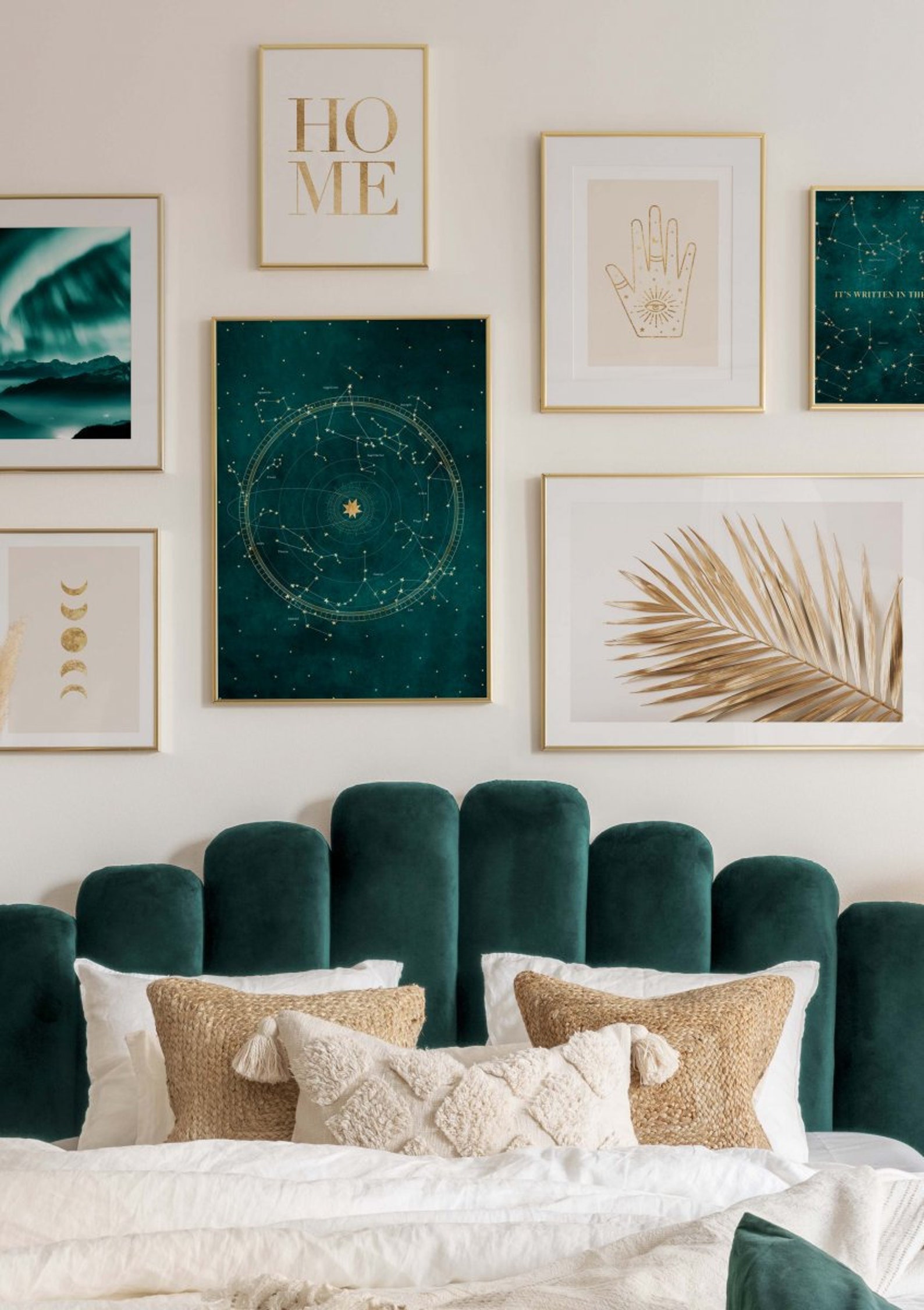 Golden Moon Phases Poster Moon Phases Wall Print - Etsy