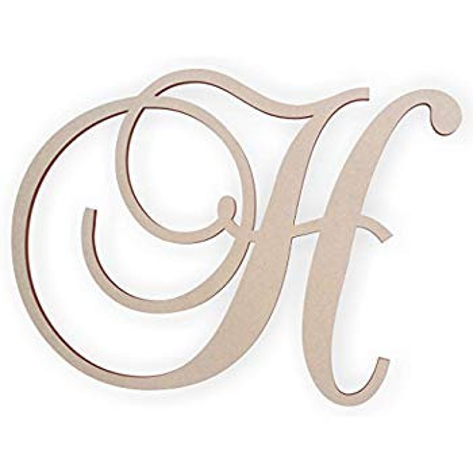 Large Wood CURVE Letters 12 to 24 Wall Hanging | Etsy