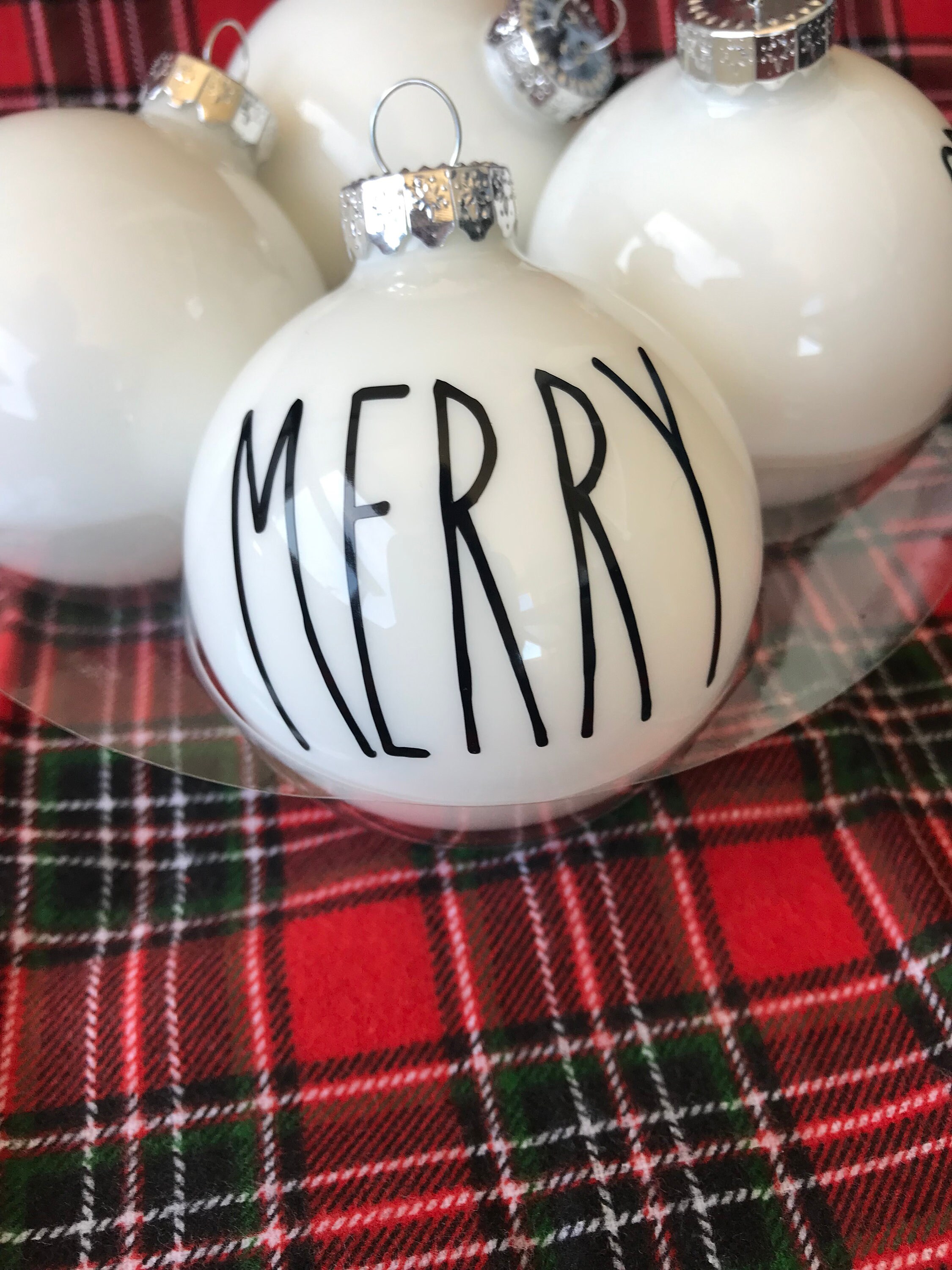 Rae Dunn Inspired Christmas Balls - Etsy